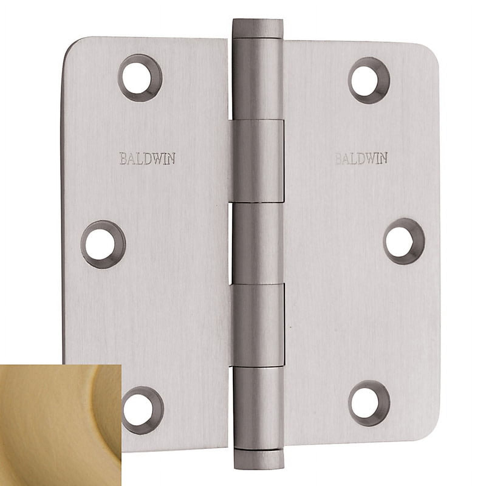 Baldwin 1435.I 3.5" X 3.5" Solid Brass 1/4" Radius Corner Plain Bearing ...