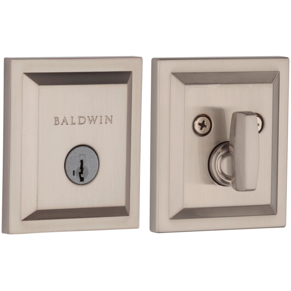 Baldwin 380 Square Low Profile Sgl Cyl Deadbolt Featuring Smartkey ...