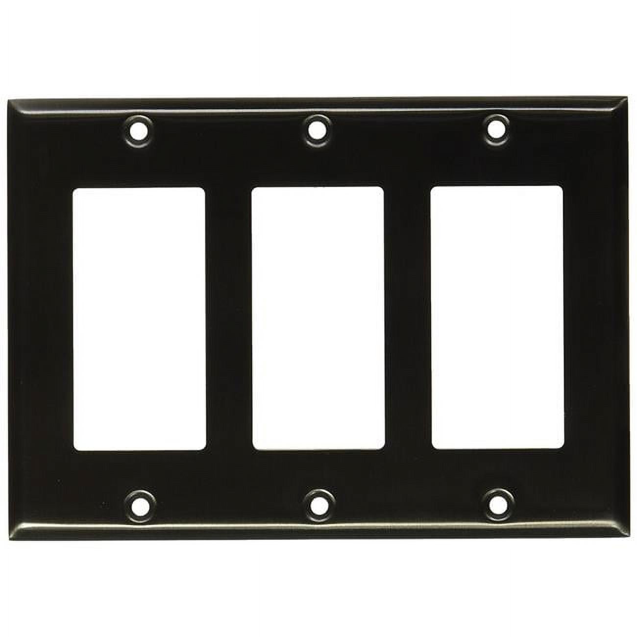 Baldwin 4740151 Beveled Triple Rocker & GFCI Solid Brass Switch plate ...