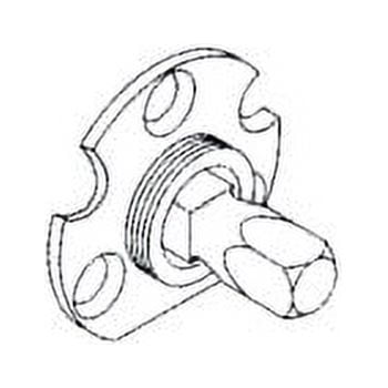 Baldwin 5098004N Half Dummy Backplate for Threaded Roses - Walmart.com