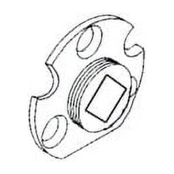 Baldwin 5098009N Estate Spindle Full Dummy Back Plate - Walmart.com