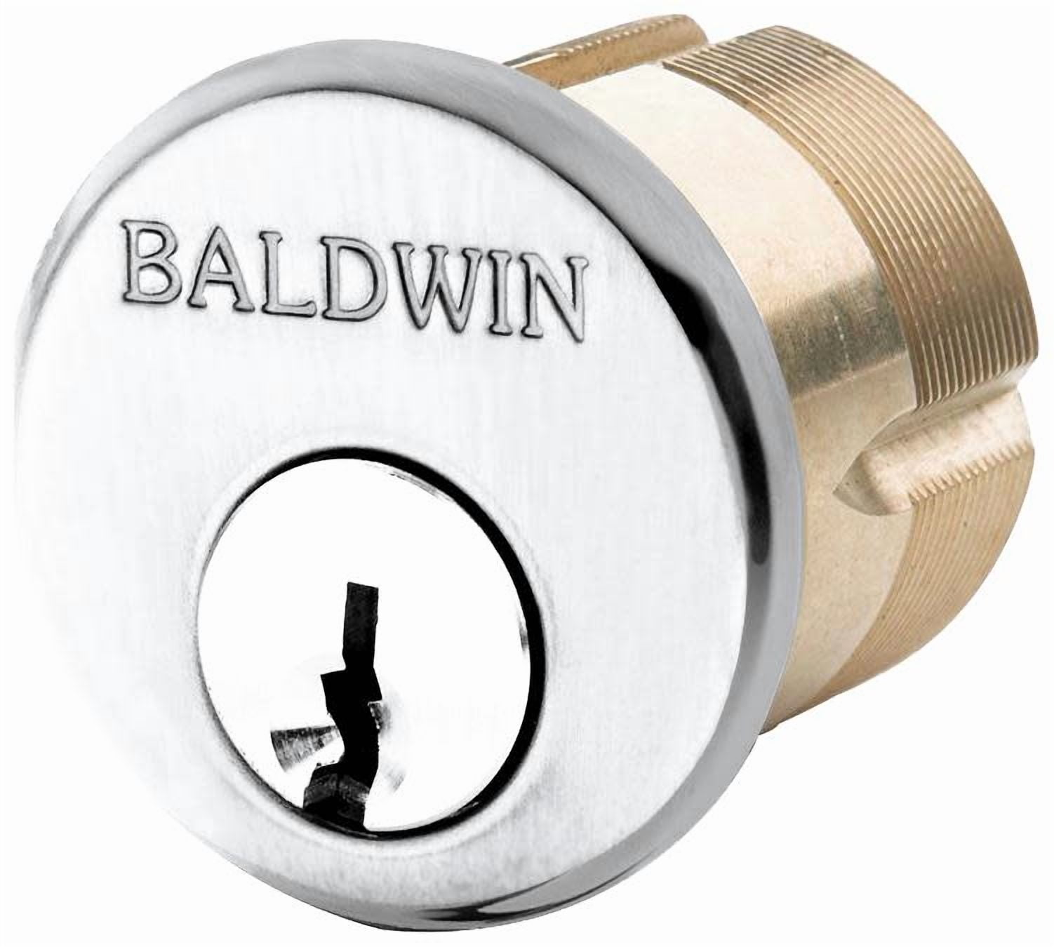 Baldwin 8324 1-3/8" Mortise Cylinder C Keyway, Polished Chrome ...