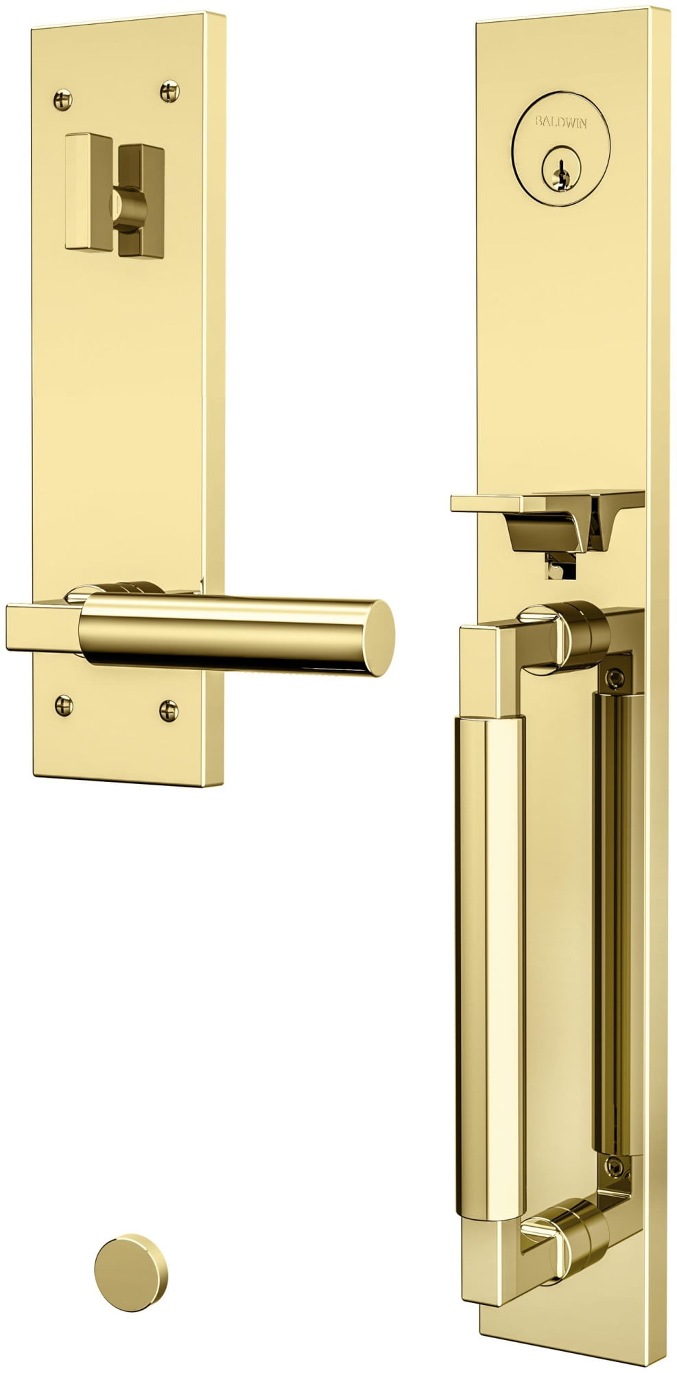 Baldwin 85316.Lent Gramercy Left Handed One Piece Single Cylinder Keyed ...