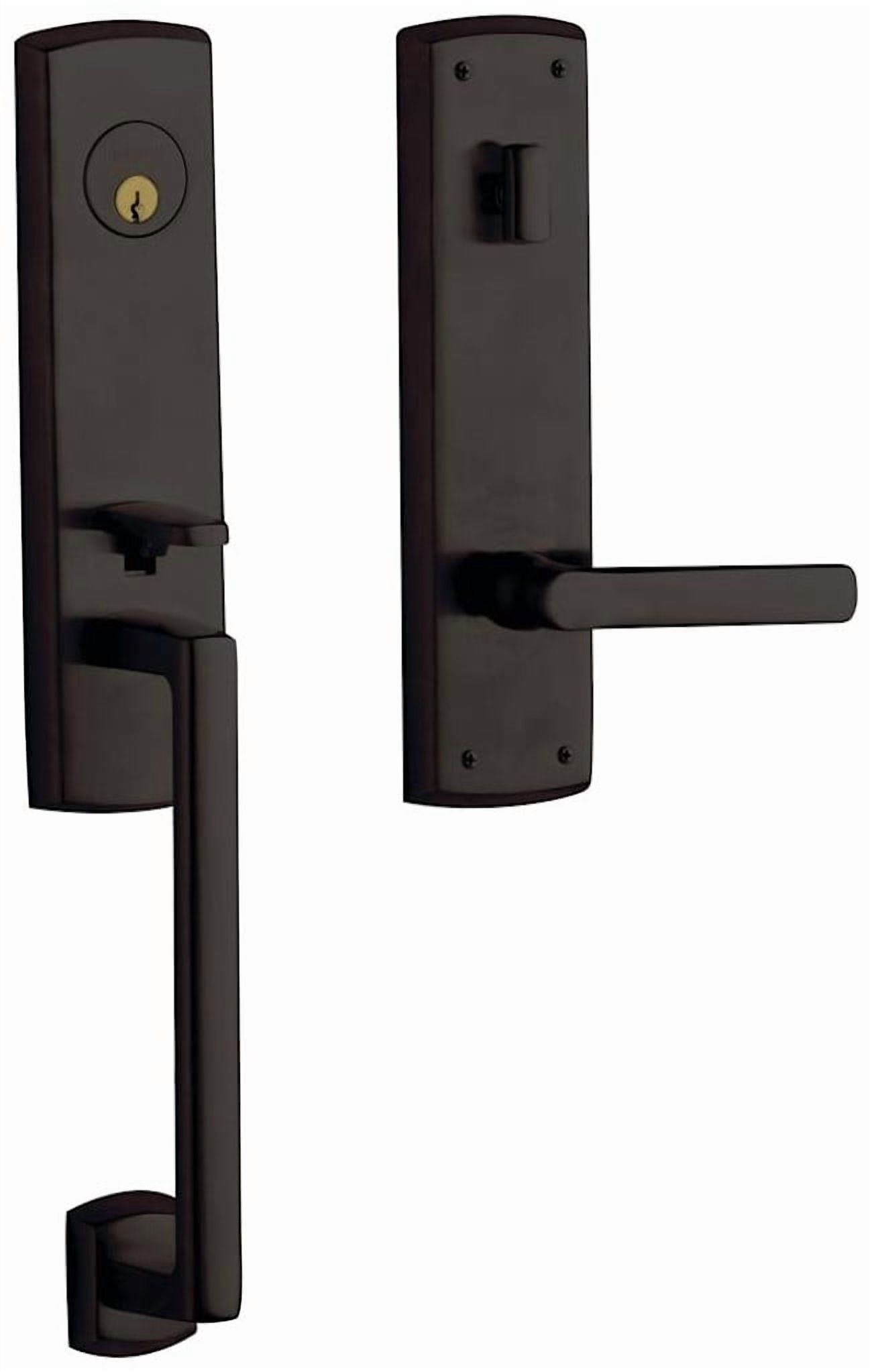 Baldwin 85387.Lent Soho Left Handed One Piece Single Cylinder Keyed ...