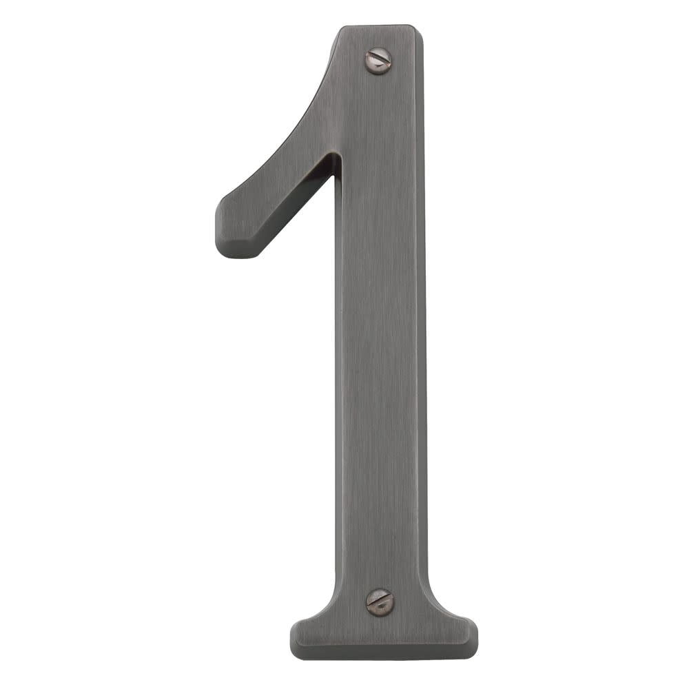 Baldwin 90671151# 1 House Number, Antique Nickel - Walmart.com