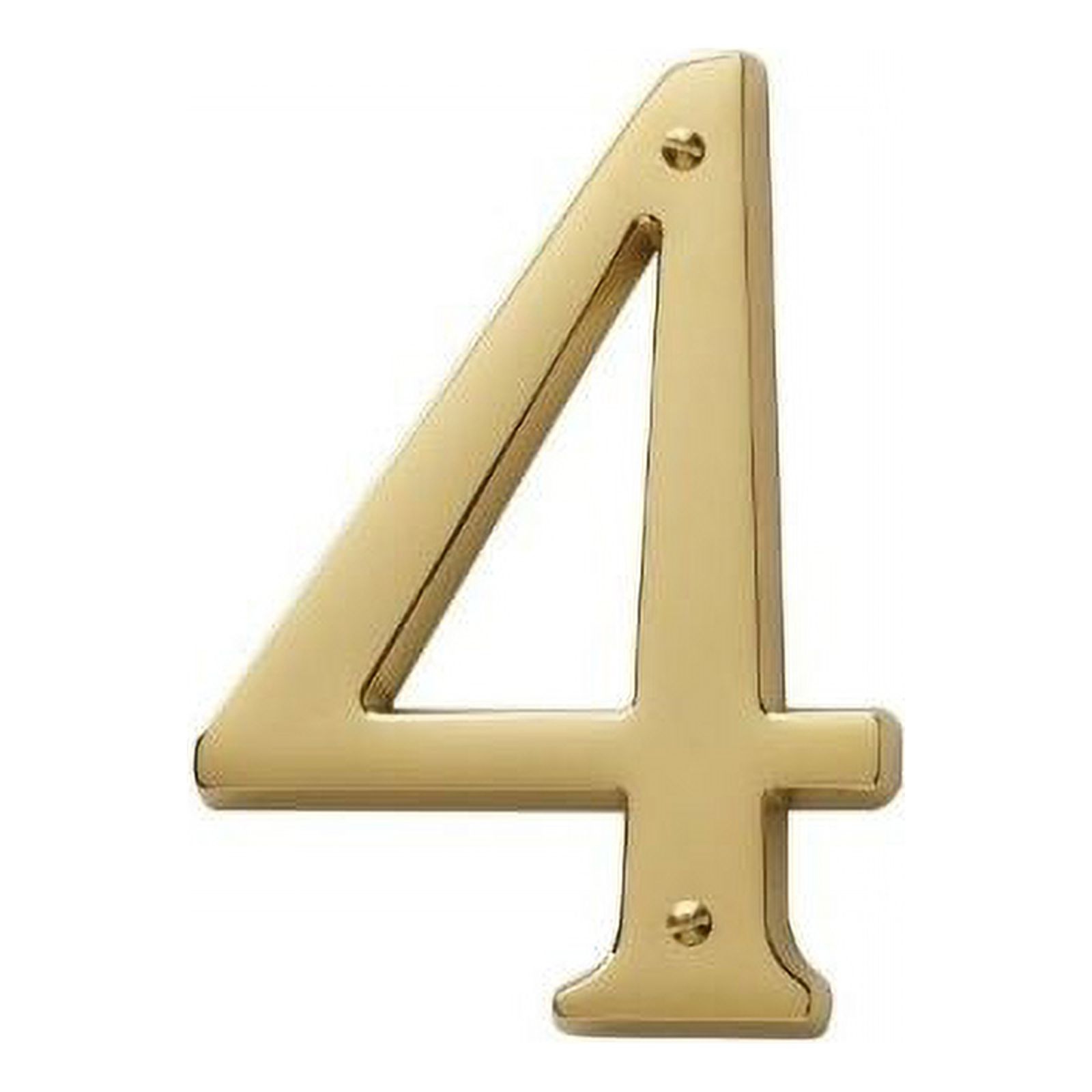 Baldwin 90674260 74# 4 House Number, Bright Chrome - Walmart.com