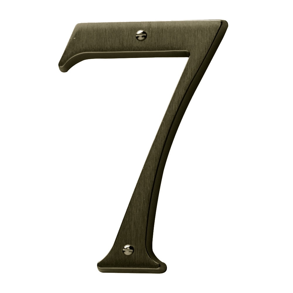 Baldwin 90677050 77# 7 House Number, Antique Brass - Walmart.com