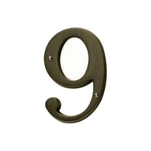 Baldwin 90679050# 9 House Number, Antique Brass - Walmart.com