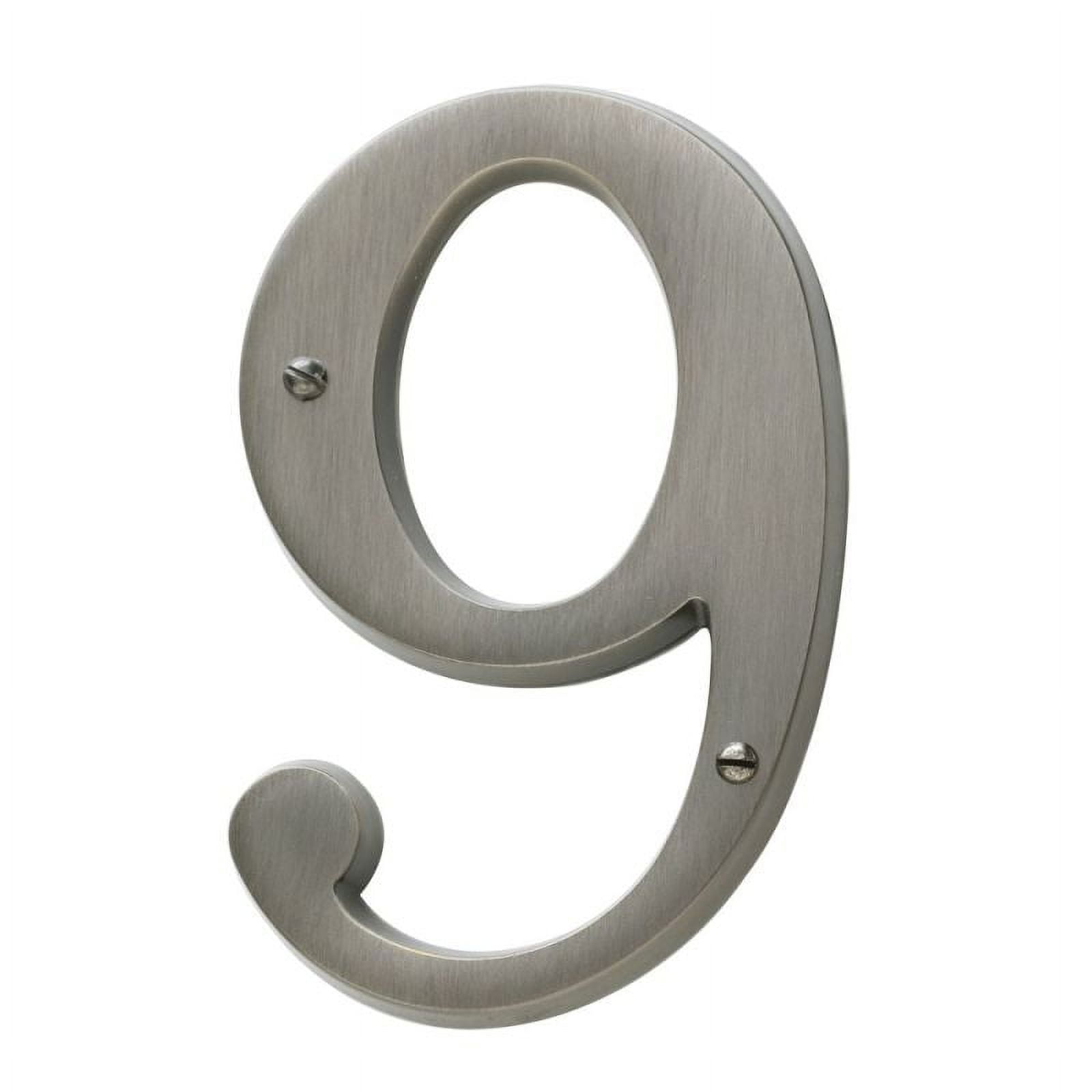 Baldwin 90679260# 9 House Number, Bright Chrome - Walmart.com