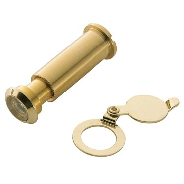 Door Viewer, 130-Degree, Solid Brass, Big Eye, 1 in. Bore, Glass Lens ...