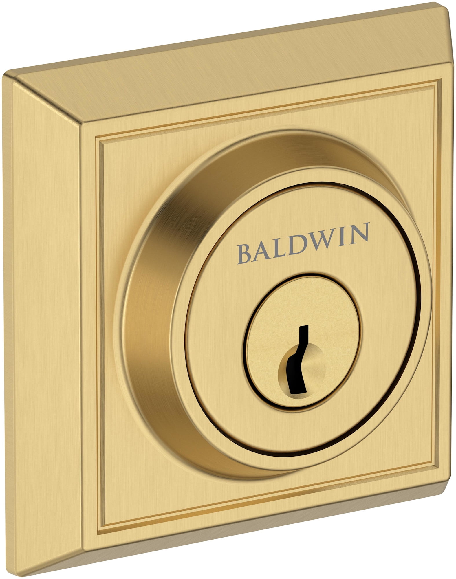Baldwin Sc.Chd Chamfered Square Solid Brass Single Cylinder Keyed Entry ...