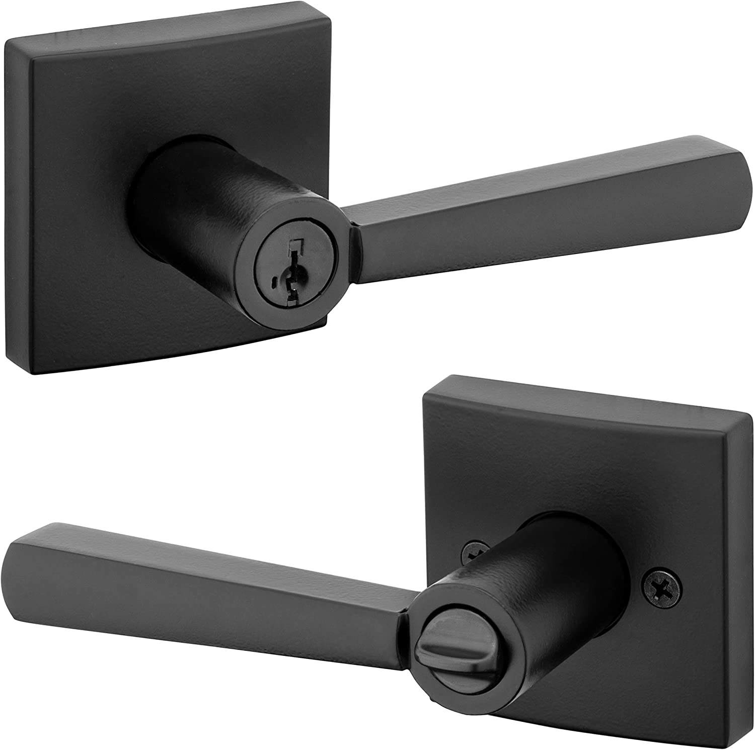 Baldwin Spyglass , Entry Door Handle Reversible Lever with Keyed Lock ...