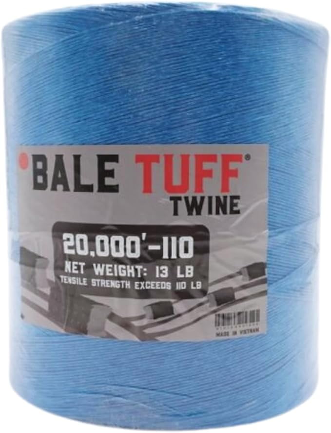Bale Tuff, Blue Baling Twine 110x20,000 ft, Farm-Grade Quality, 1 Roll ...