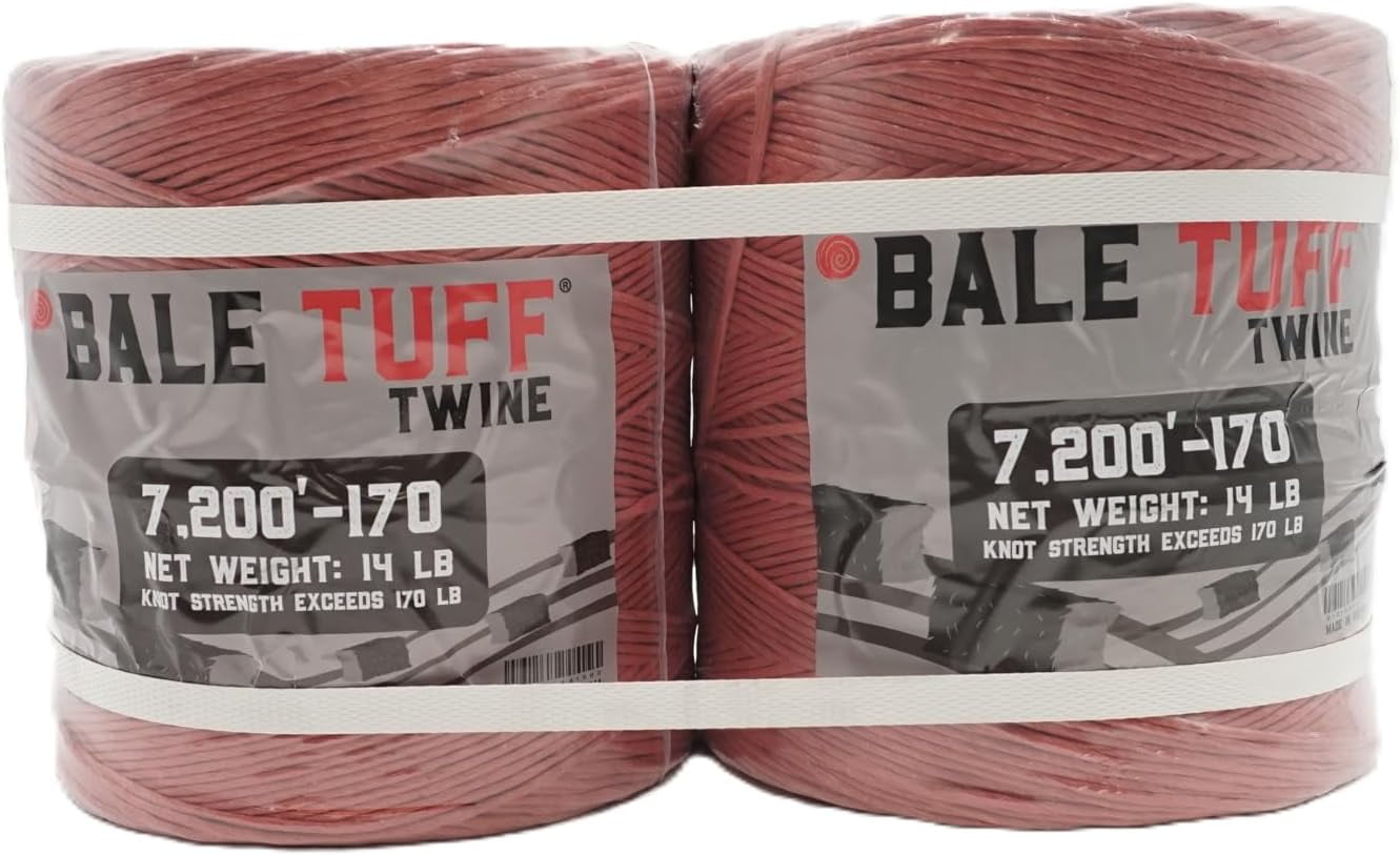 Bale Tuff, Orange Baling Twine 170x7,200 ft Reliable Farm-Grade Twine ...