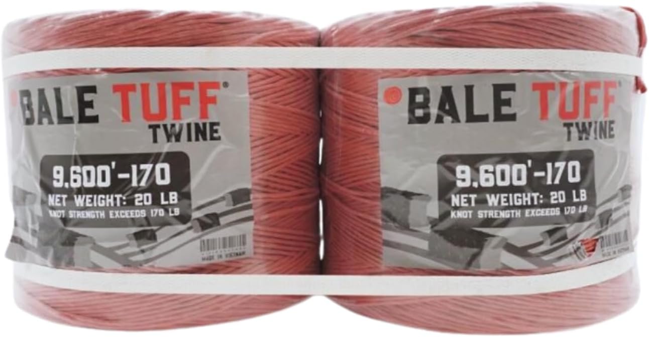 Bale Tuff, Orange Baling Twine 170x9,600 ft, Farm-Grade Quality, 1 Roll ...