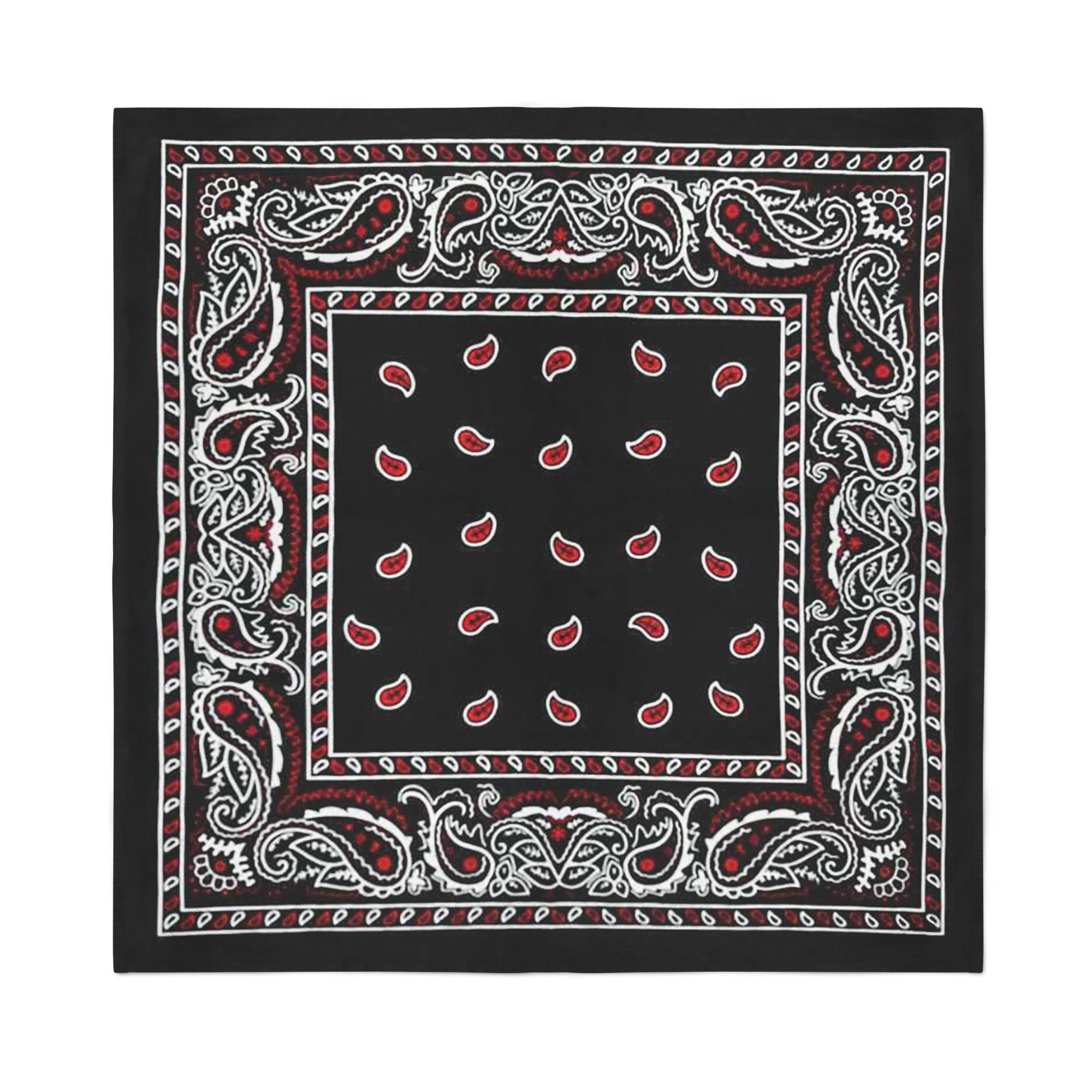 Bandana PAISLEY RED/BLUE SPLIT 100% Cotton Made in the USA - Walmart.com