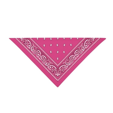 Light Pink Paisley Bandana - Single Piece 22x22, 100% Cotton, Double ...