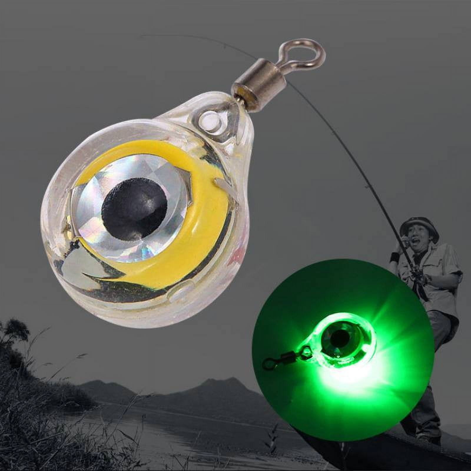 Balems Mini LED Light Small Illuminating LED Deep Drop Underwater Eye Shape Night Light Lure for ...