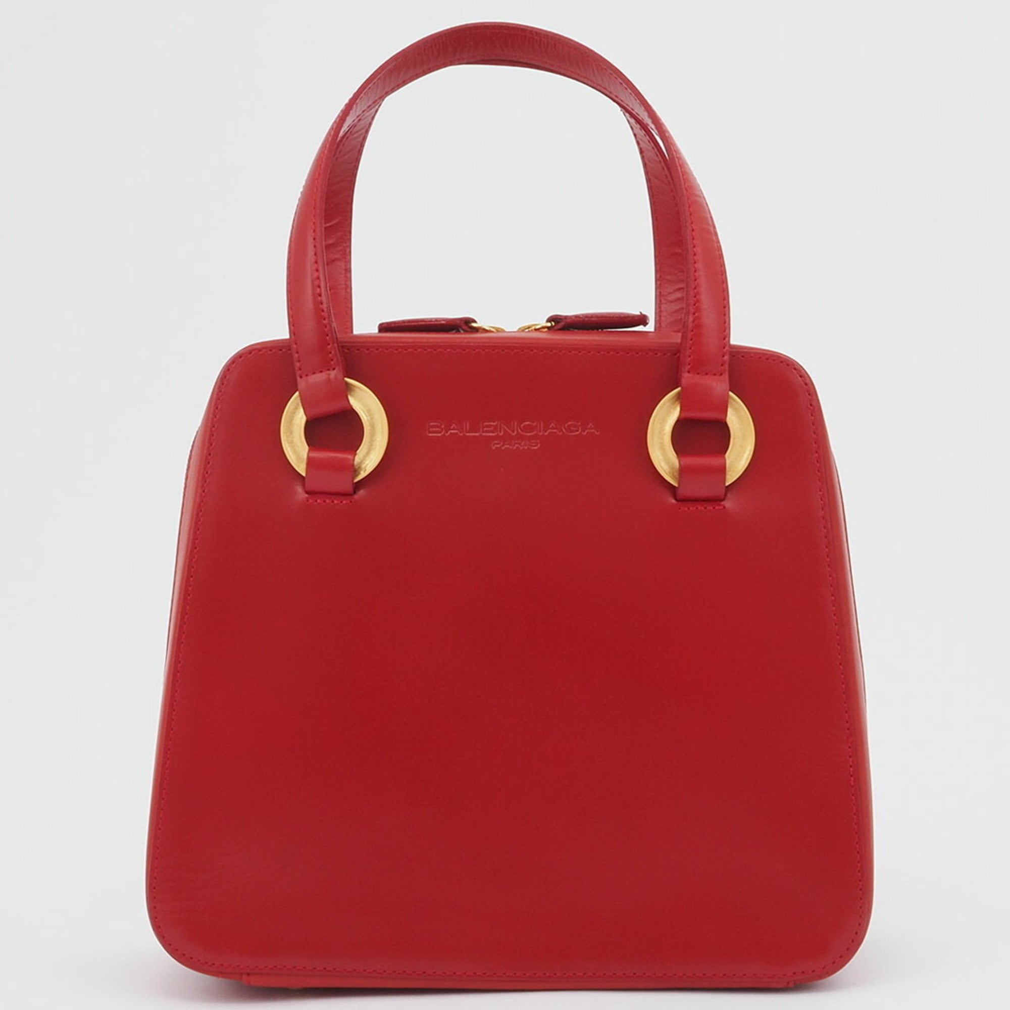Pre-Owned Balenciaga Hand Bag Red Women's Leather A5 BALENCIAGA (Good ...