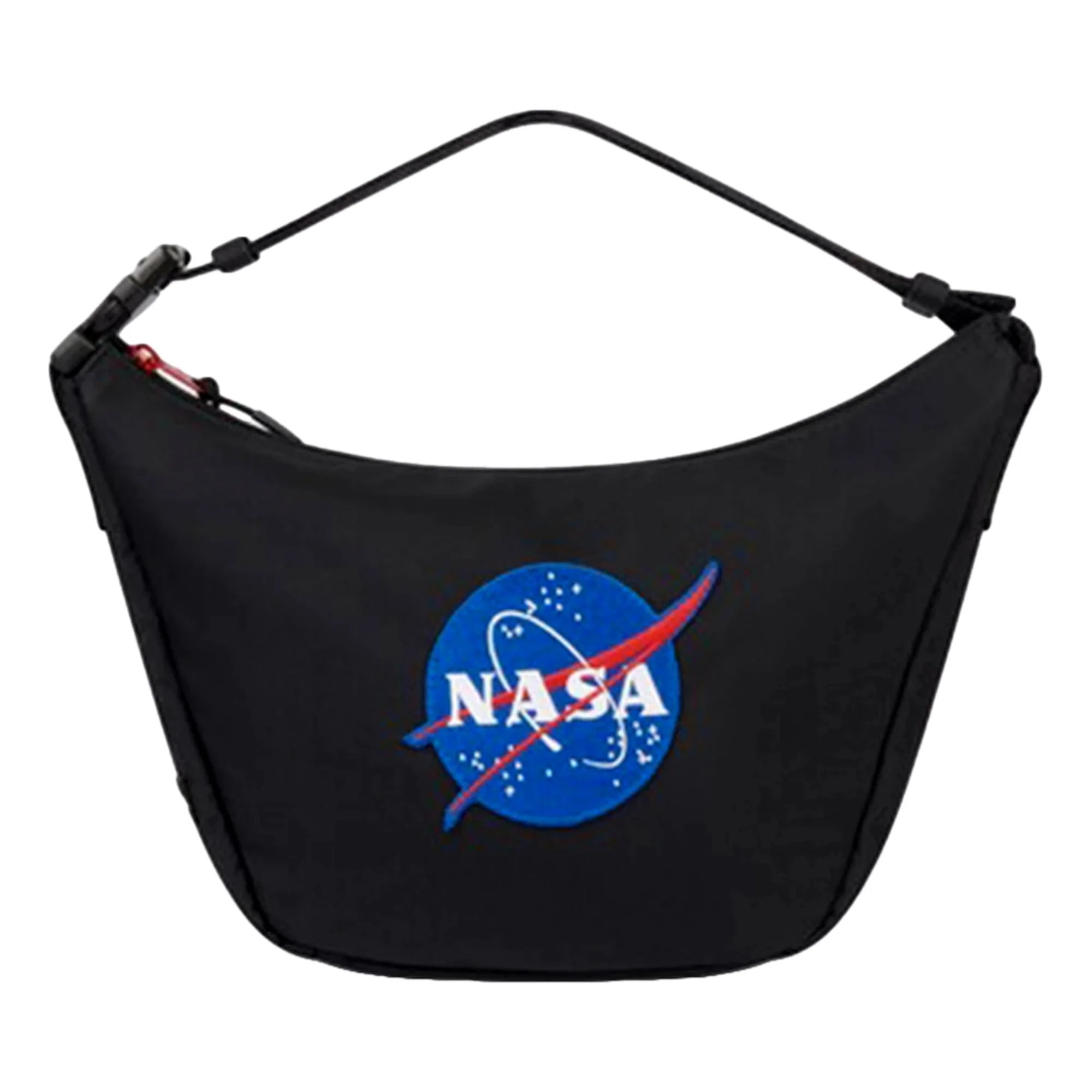 Balenciaga Nasa Logo Sling Shoulder Crossbody Bag Black Recycled Nylon ...