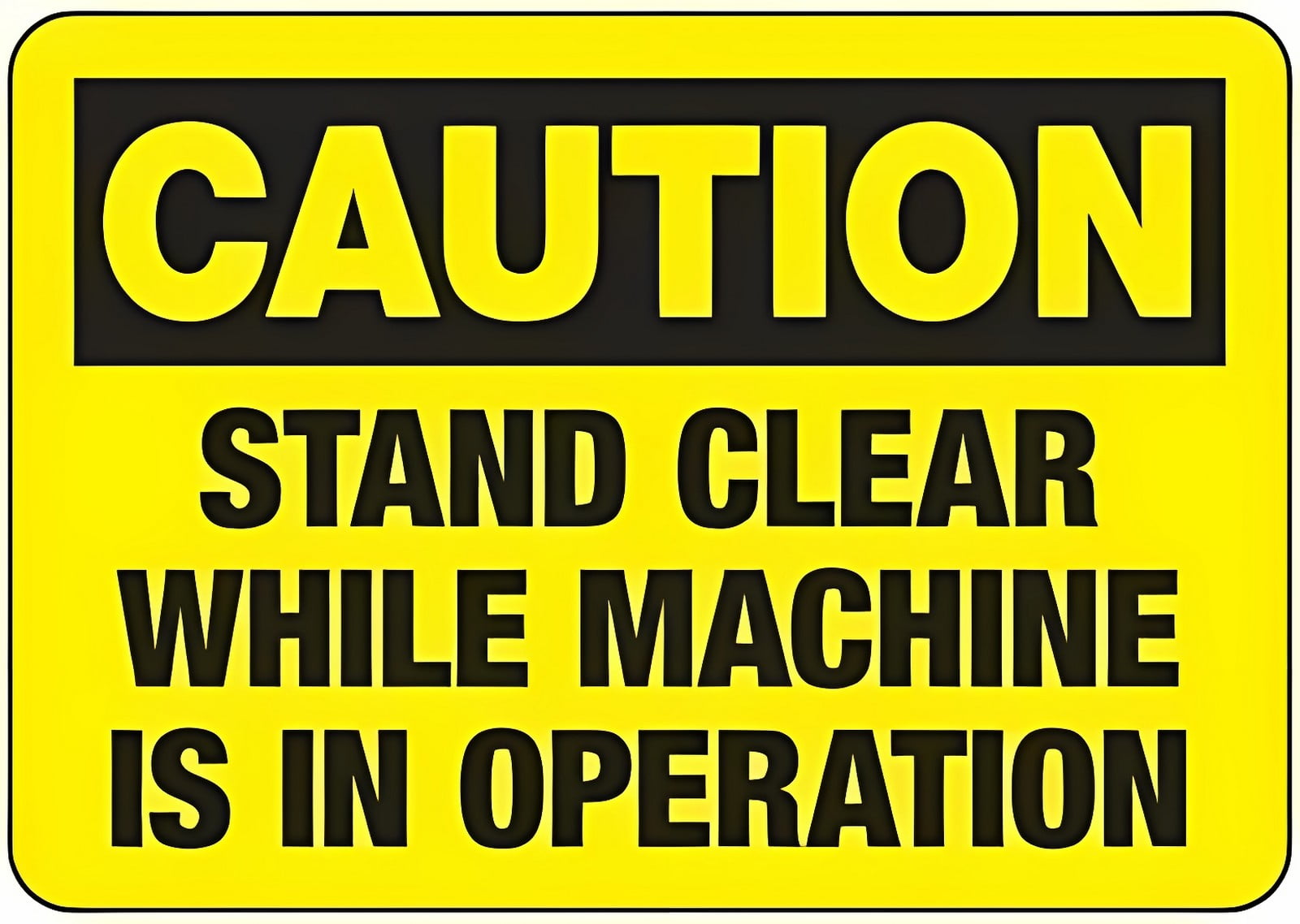 Baler Safety - Caution Stand Clear While Machine in Operation Metal Tin ...