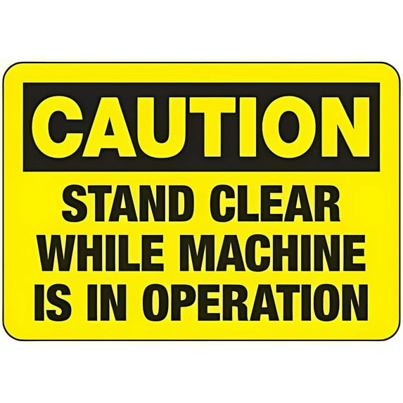 Baler Safety - Caution Stand Clear While Machine in Operation Metal Tin ...