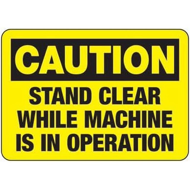 Baler Safety Signs - Caution Stand Clear While Machine is in Operation ...