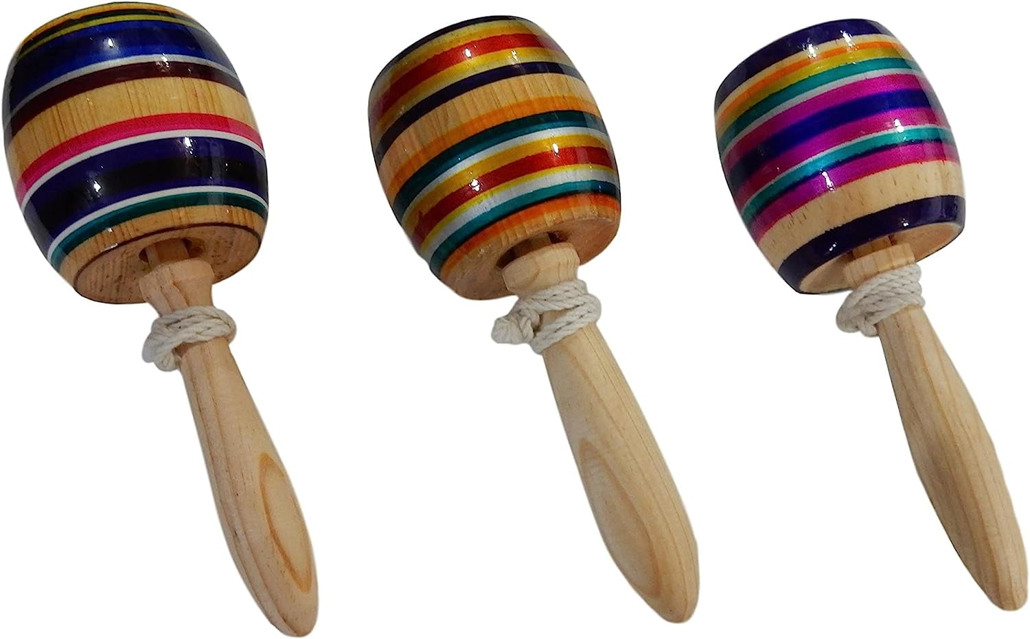 Balero Multi-Color Wood Mexican Traditional Toy Mexico Family 3 Pack ...