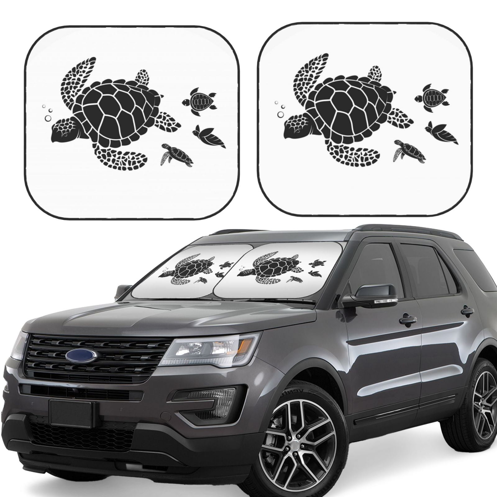 Balery 2 Piece Family Of Sea Turtles Car Windshield Sun Shade|Foldable ...