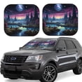 Balery 2 Piece Fantasy Landscape Starry Night Car Windshield Sun Shade ...