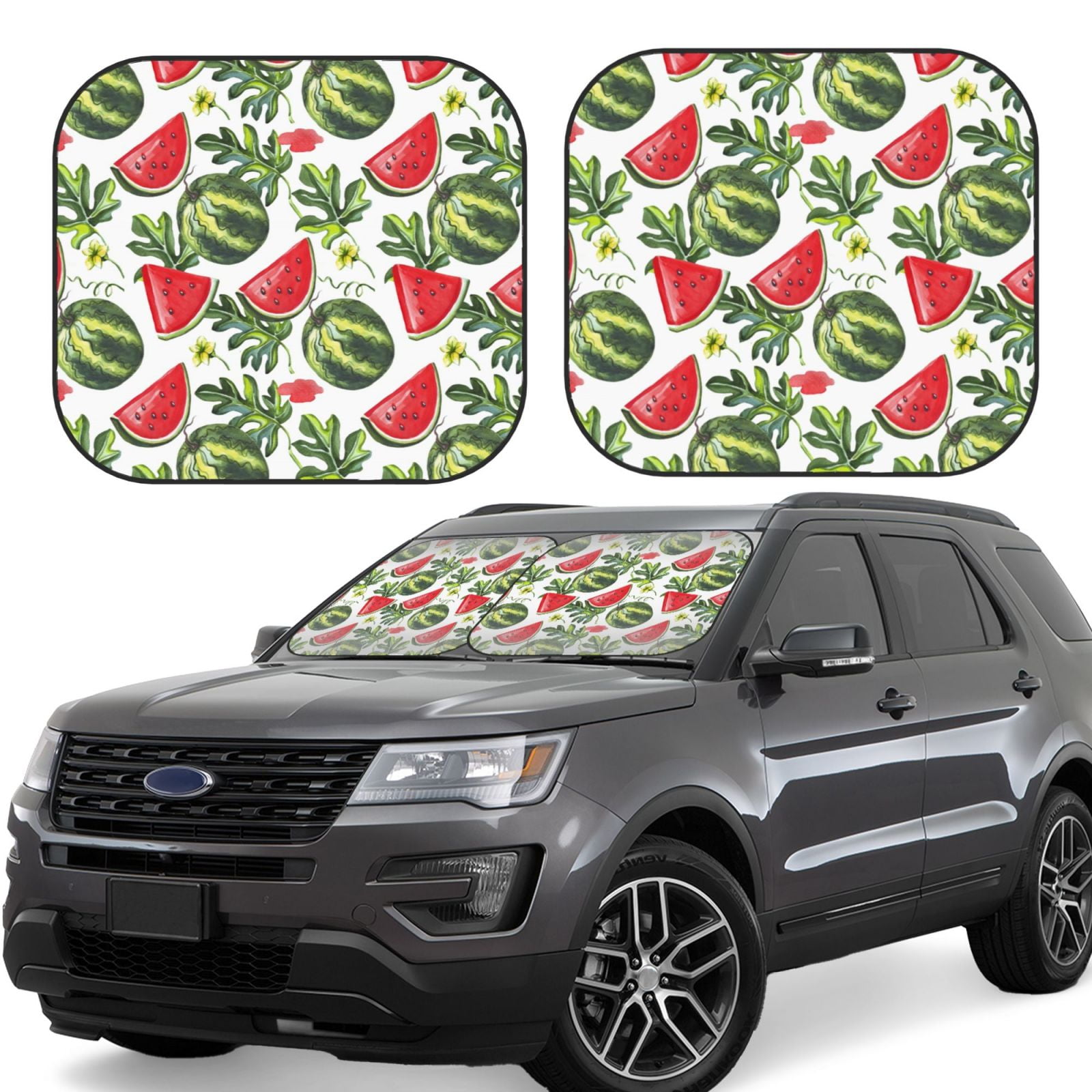 Balery 2 Piece Watermelons Car Windshield Sun Shade|Foldable Front ...