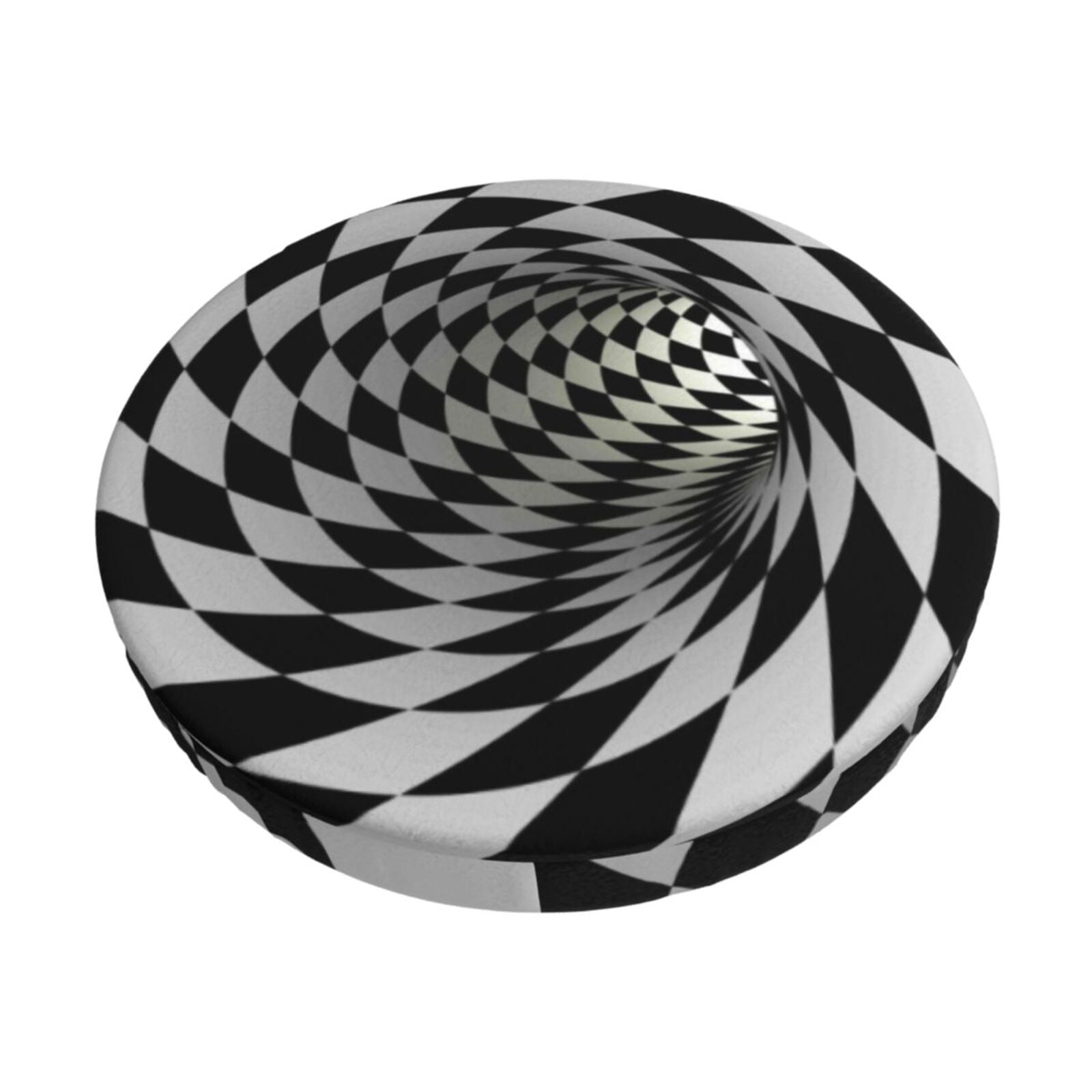 Balery 3D Vortex Illusion Round Bar Stool Seat Covers Velvet Fabric ...