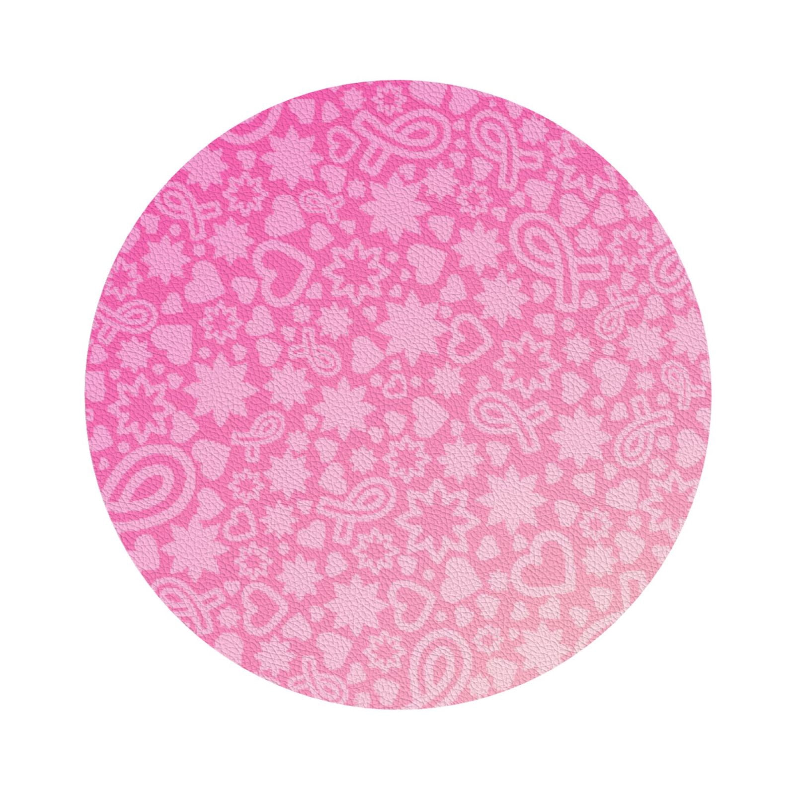 Balery 4 Pcs Breast Cancer Pink Ribbons Awarenessleather Coasters Set ...