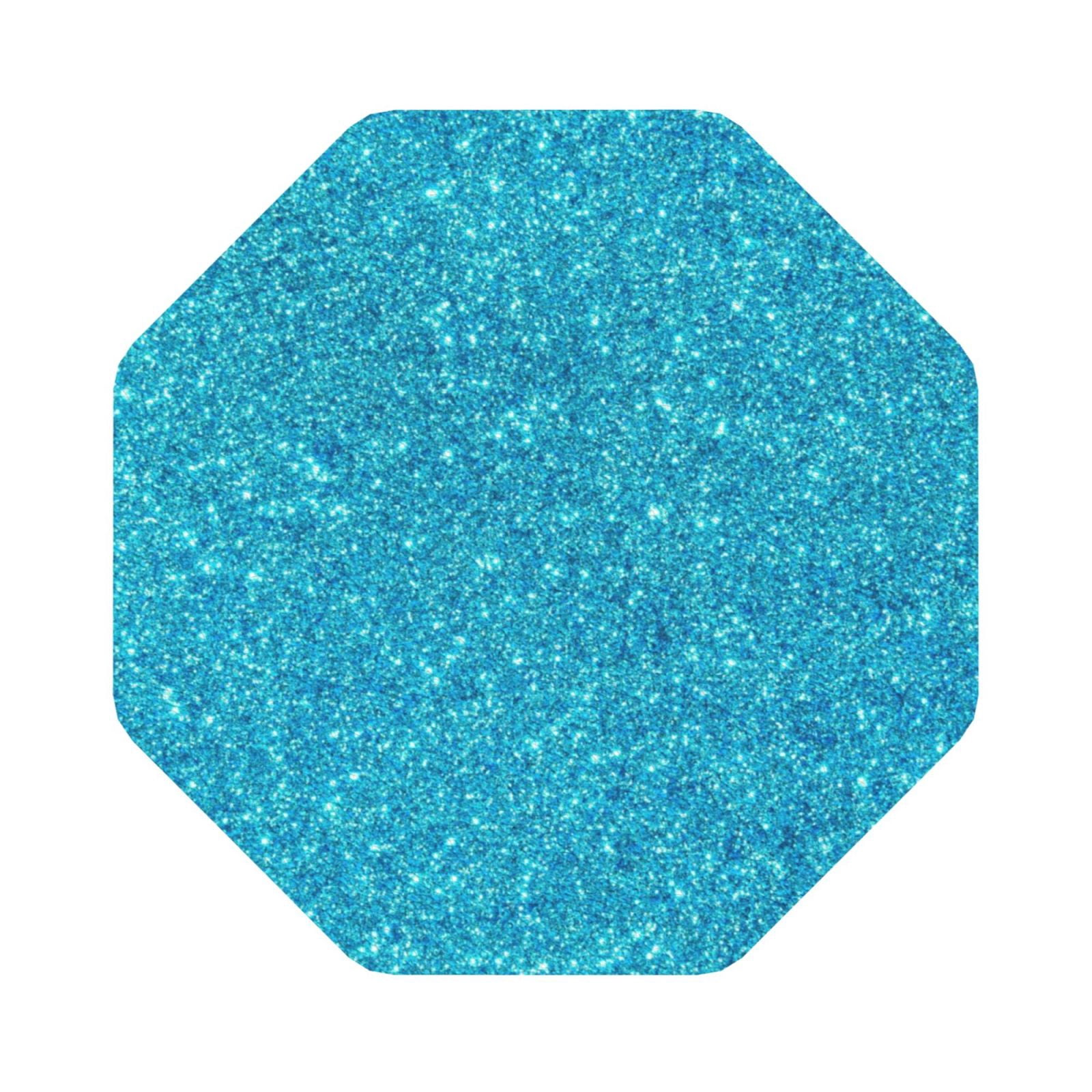 Balery 6 Pcs Blue Glitterleather Coasters Set, Drink Table Cup Coasters ...