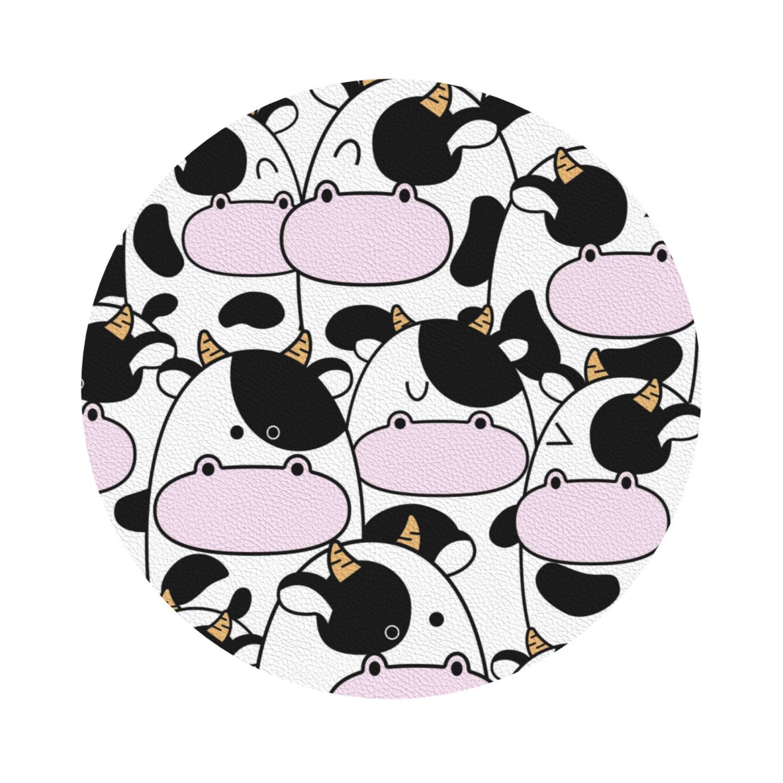 Balery 6 Pcs Cute Animal With Cowleather Coasters Set, Drink Table Cup ...
