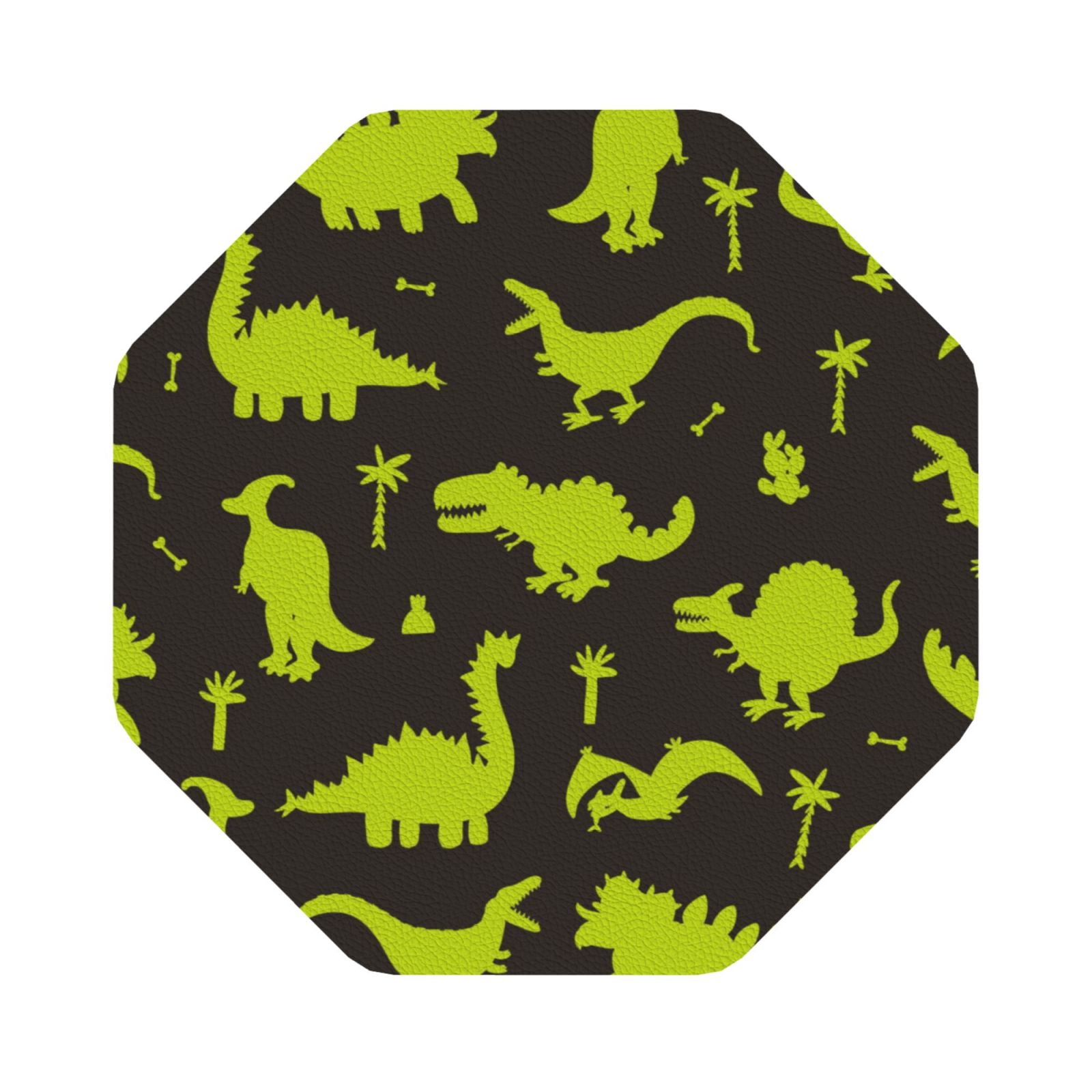 Balery 6 Pcs Cute Cartoon Dinosaursleather Coasters Set, Drink Table ...