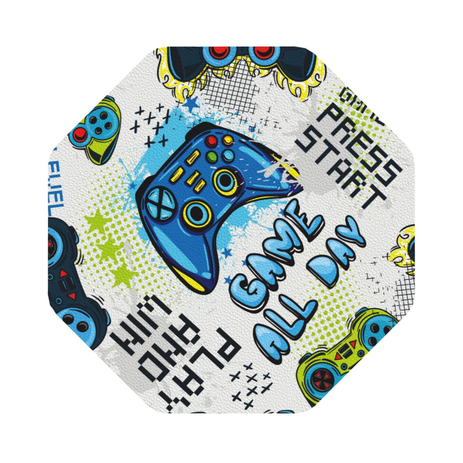 Balery 6 Pcs Game All Dayleather Coasters Set, Drink Table Cup Coasters ...