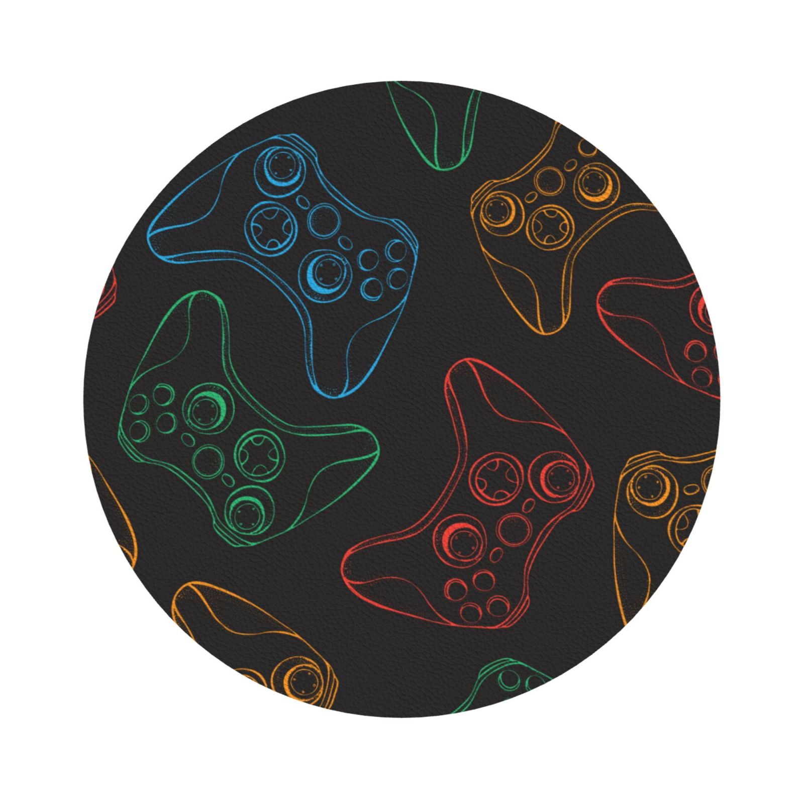 Balery 6 Pcs Gamepad Joystick Gameleather Coasters Set, Drink Table Cup ...