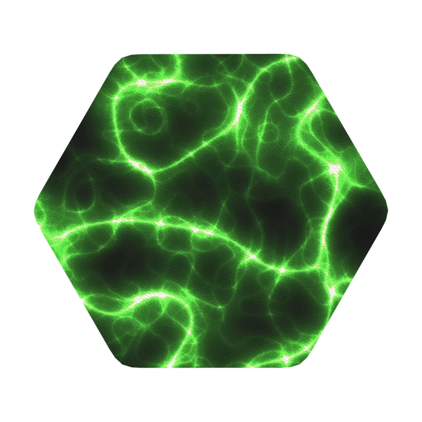 Balery 6 Pcs Green Lightningleather Coasters Set, Drink Table Cup ...