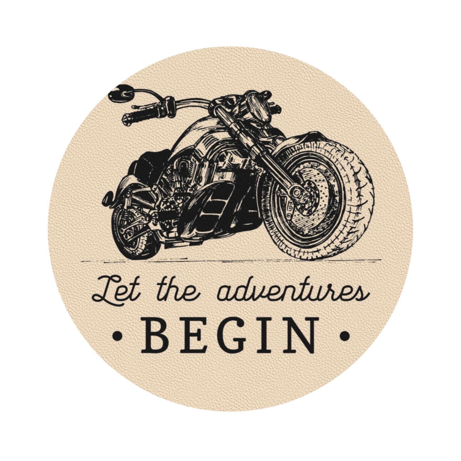 Balery 6 Pcs Let The Adventure Beginleather Coasters Set, Drink Table ...