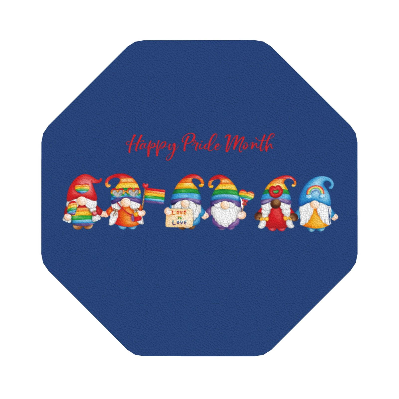Balery 6 Pcs Lgbt Gnomeleather Coasters Set, Drink Table Cup Coasters ...