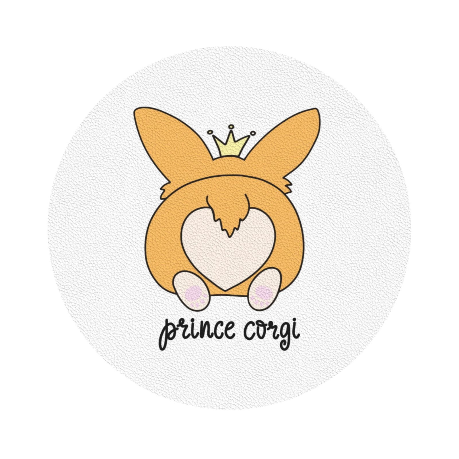 Balery 6 Pcs Prince Corgi Dogleather Coasters Set, Drink Table Cup ...