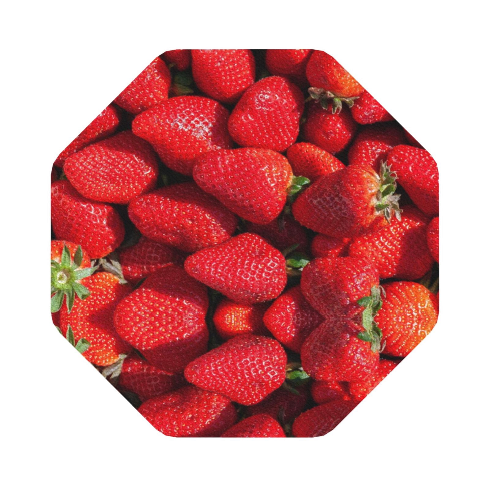 Balery 6 Pcs Strawberry Redleather Coasters Set, Drink Table Cup ...