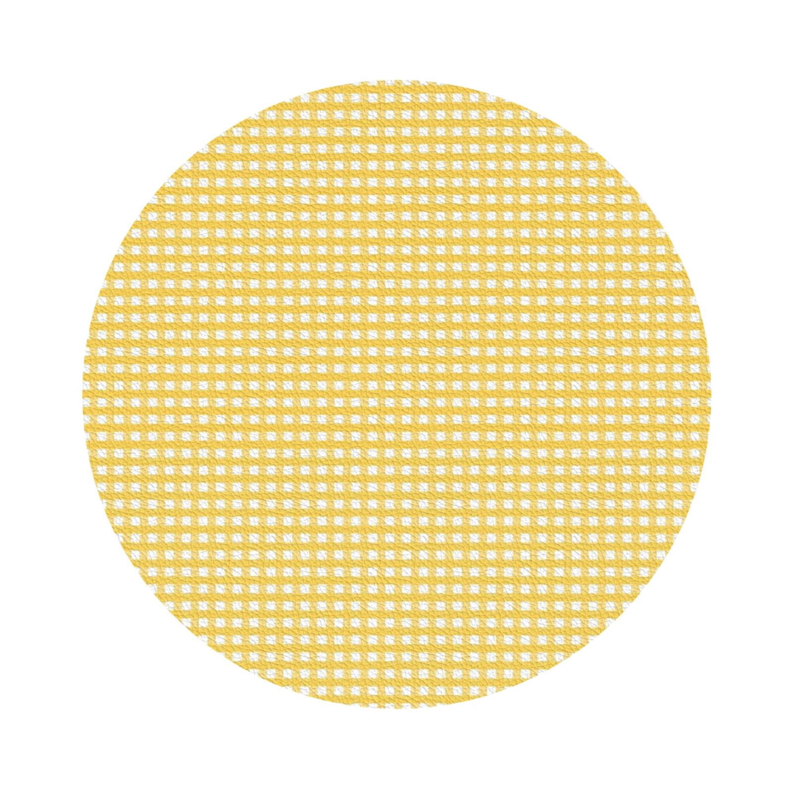 Balery 6 Pcs Yellow Ginghamleather Coasters Set, Drink Table Cup ...