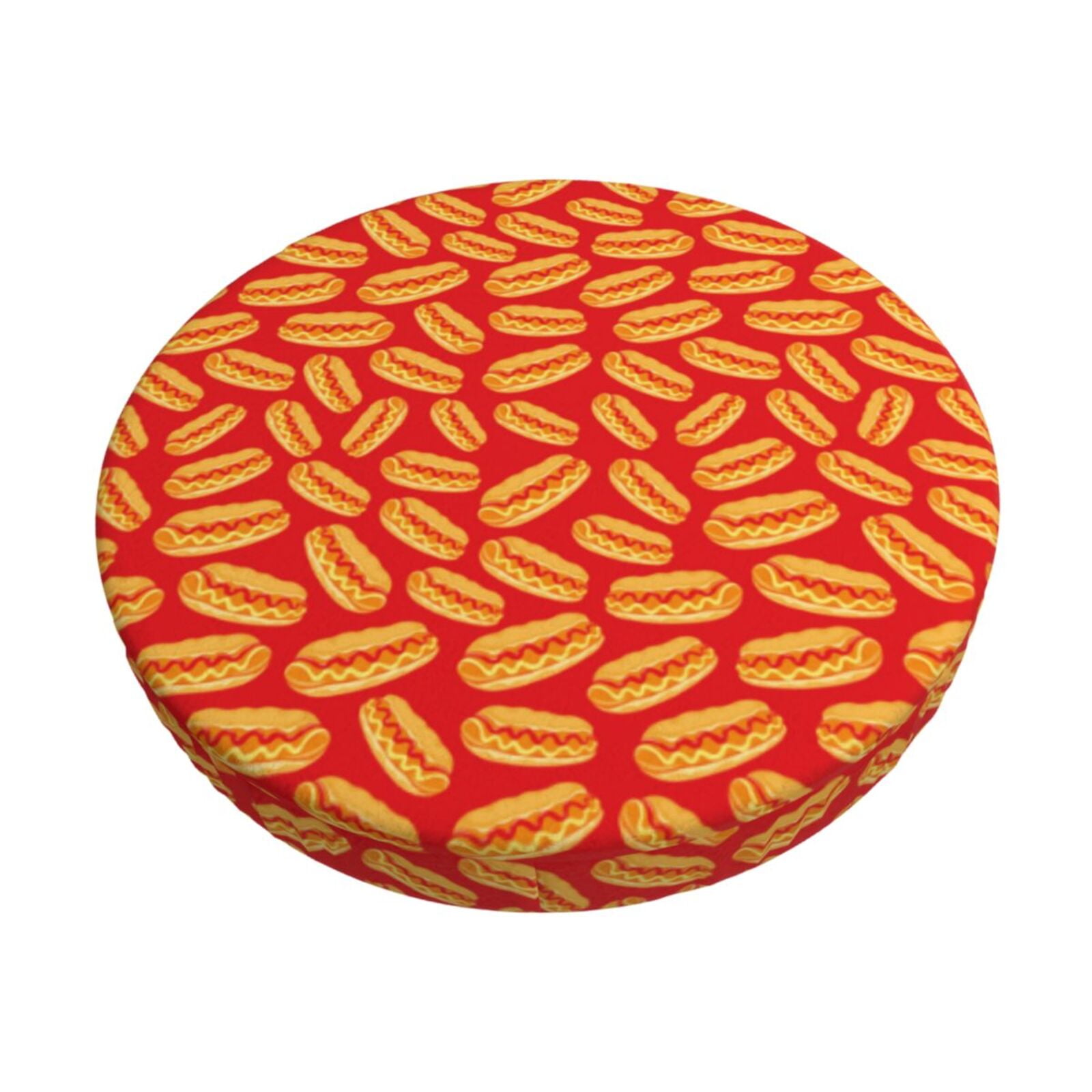 Balery A Big Hot Dog Round Bar Stool Seat Covers Velvet Fabric ...