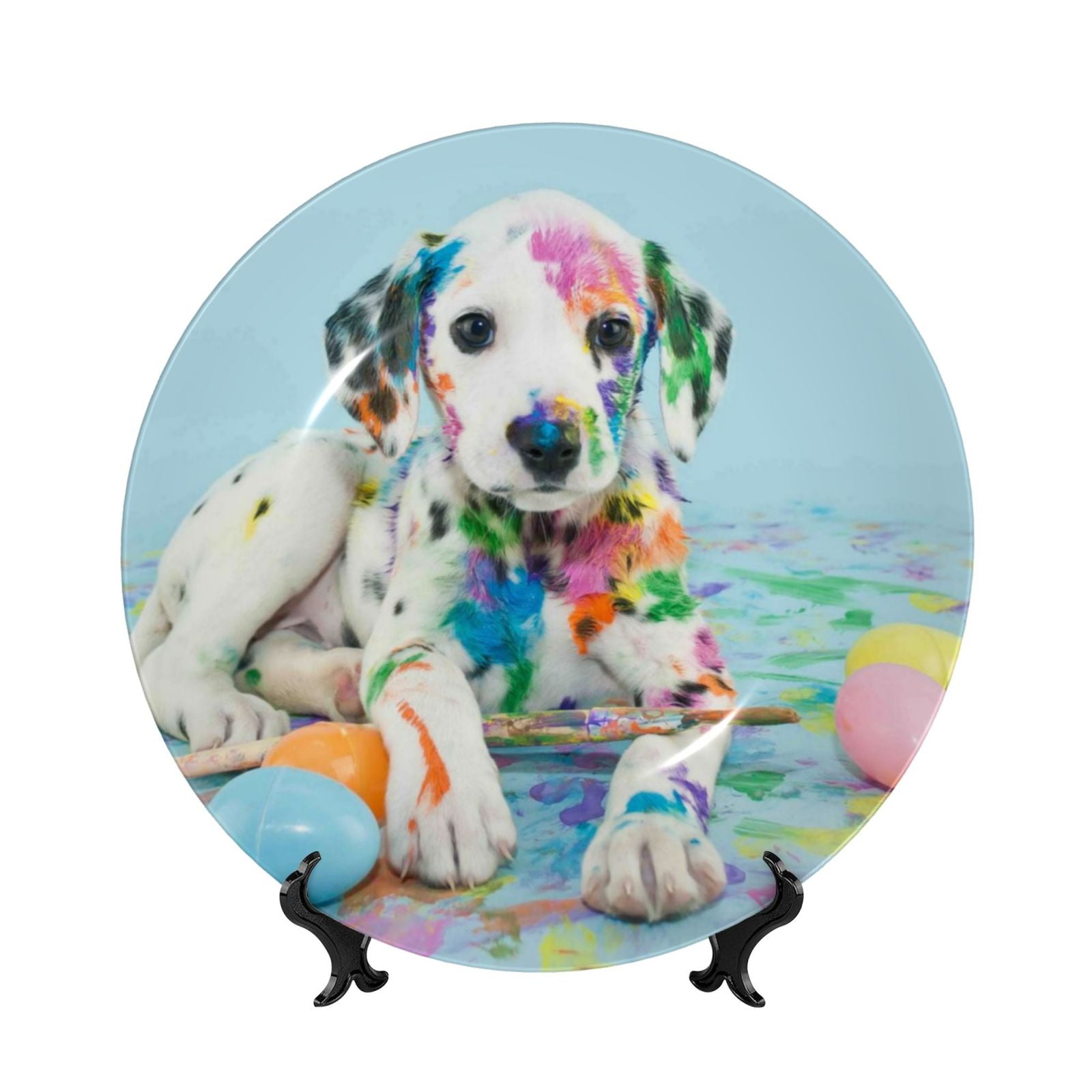 Balery A Funny Little Dalmatian Puppy Print Bone China Decorative Plate ...