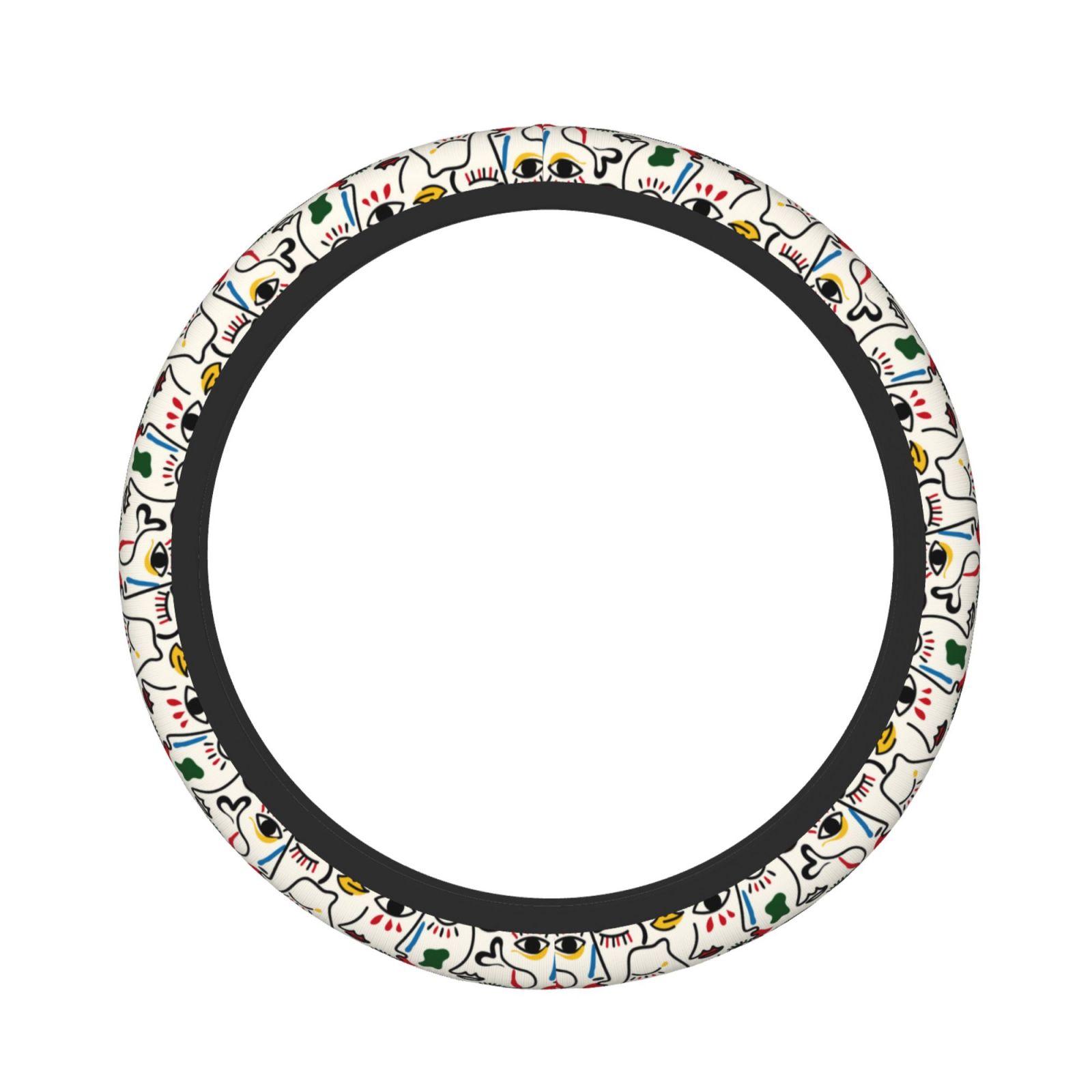 Balery Aabstract Eyes print Steering Wheel Covers Elastic Skidproof ...