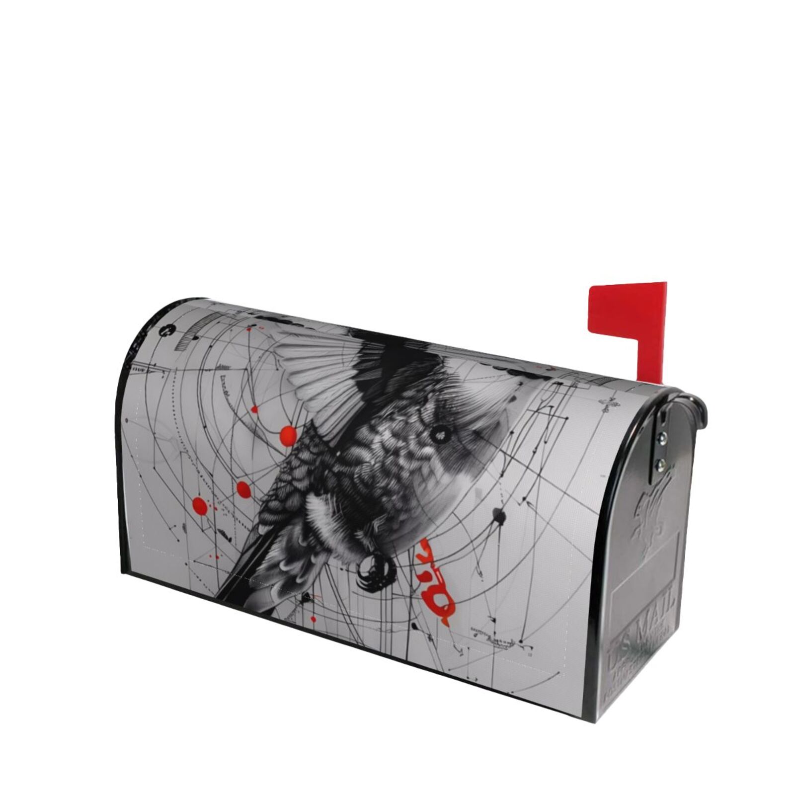Balery Abstract Geometric Hummingbird Mailbox Cover - Standard Size ...