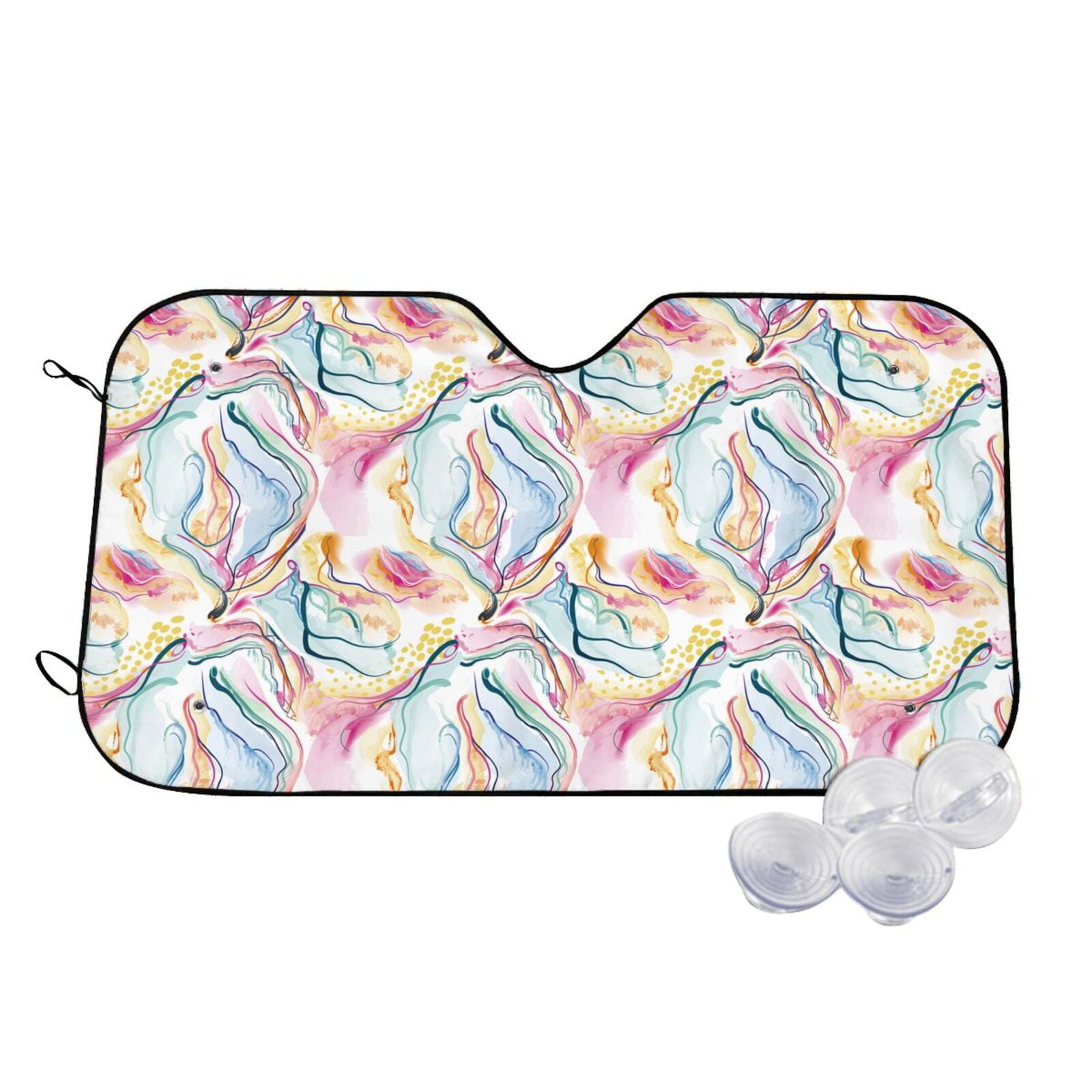 Balery Abstract Marble Texture Print Car Windshield Sun Shade ...