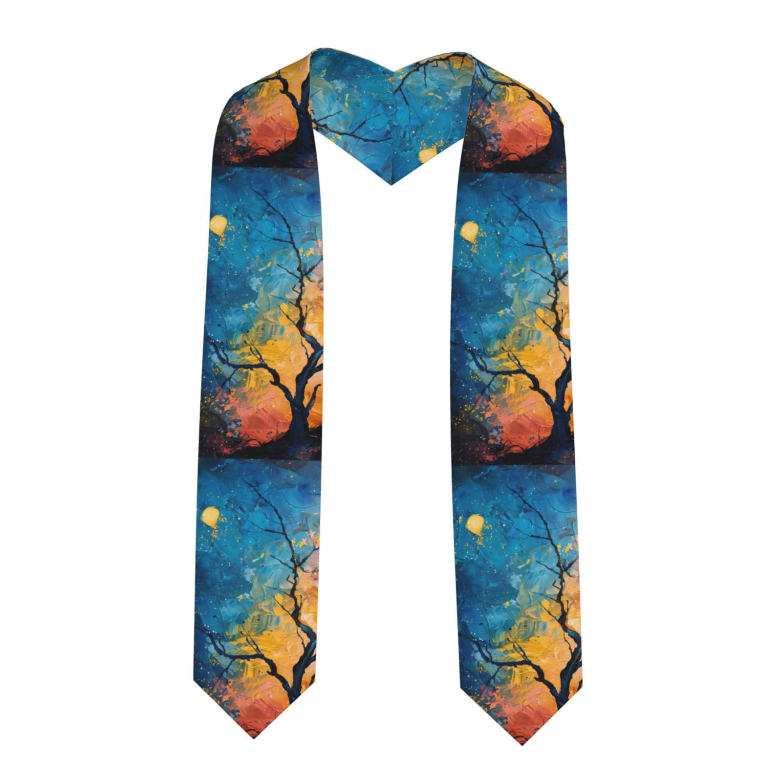 Balery Abstract Night Sky Tree Pattern Graduation Shawl Stole – Premium ...